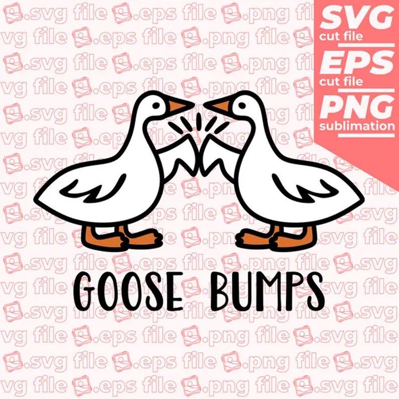 Funny Goose Bumps SVG Cut File for Cricut, Trendy Vintage Retro Funny ...