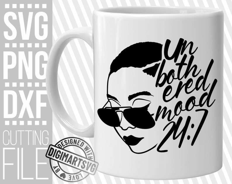 Black Woman in Glasses Svg, Unbothered Svg, Mood Svg, Melanin Svg ...