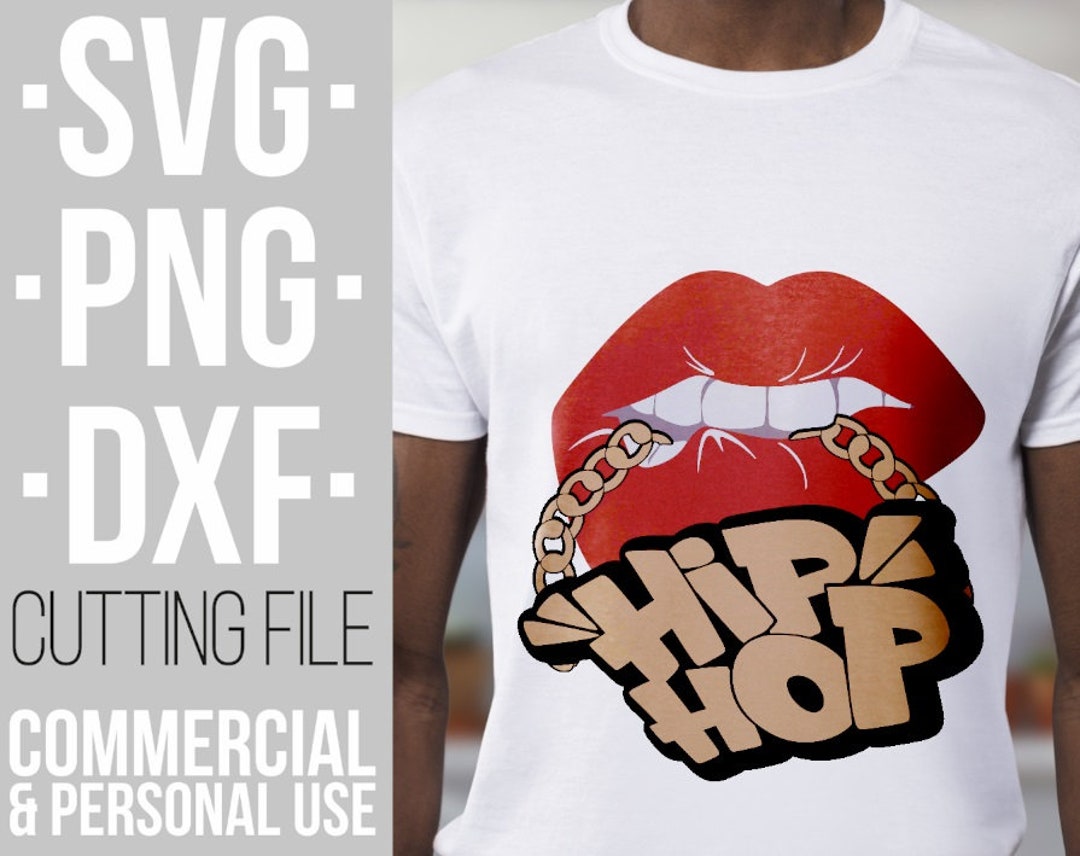 Hip Hop Svg, Graffiti, Gold Chain Svg, Biting Lips Svg, Music, Rap, Old ...