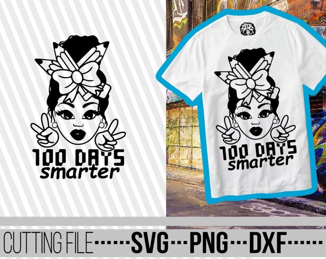 100 Days Smarter Svg Back to School Svg Crayon Svg 100 Days - Etsy