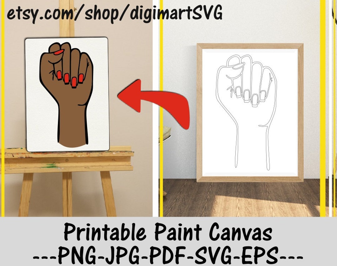 Fist Printable Coloring Pages, Black History, Paint With A Twist, Power ...