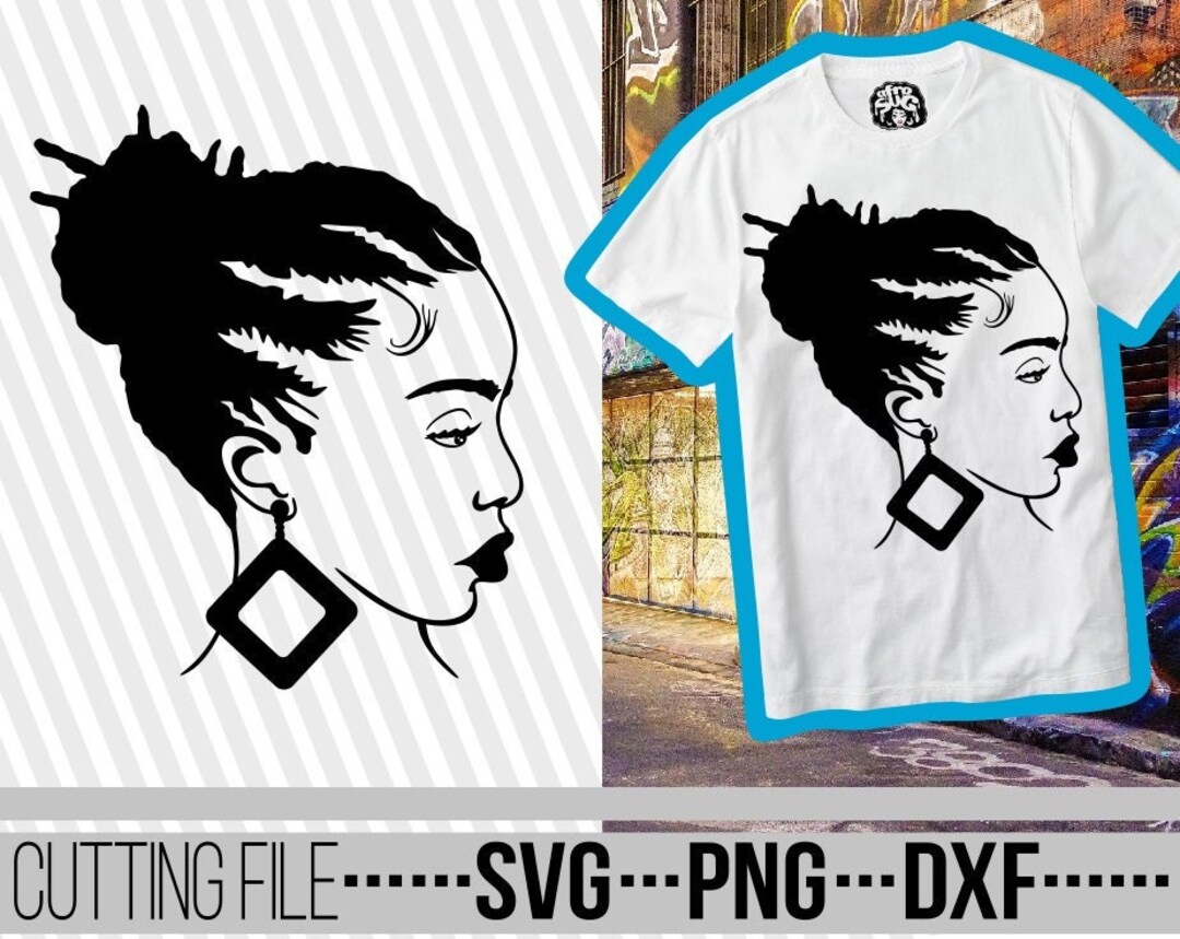 Afro Woman Svg, Locs Svg, Natural Hair Svg, Hairstyle Svg, Black Woman ...