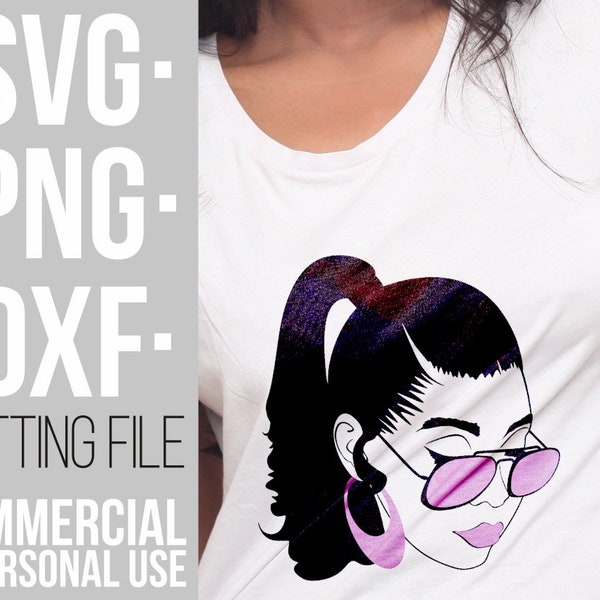 Black Girl Ponytail Svg - Etsy