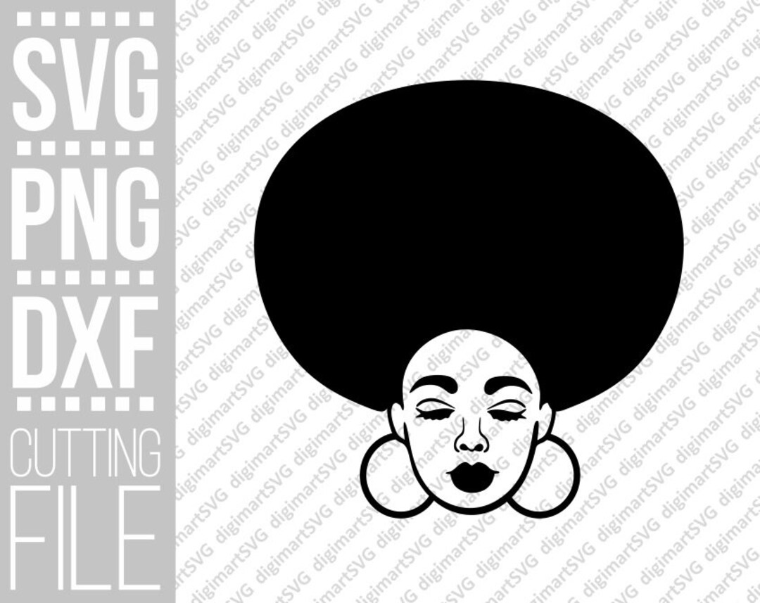 Black Woman Svg, African American, Afro Hair Svg, Black History PNG ...