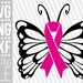 Butterfly Svg, Wings Svg, Breast Cancer, Pink Ribbon Svg, Awareness ...