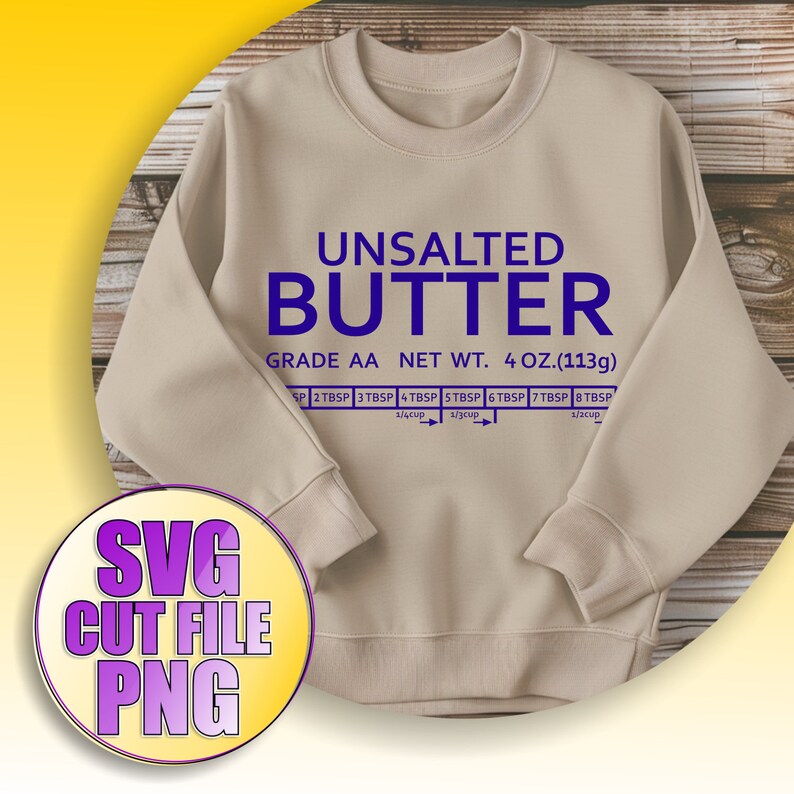 Unsalted Butter SVG File, Trendy Vintage Retro Funny Sarcastic SVG ...