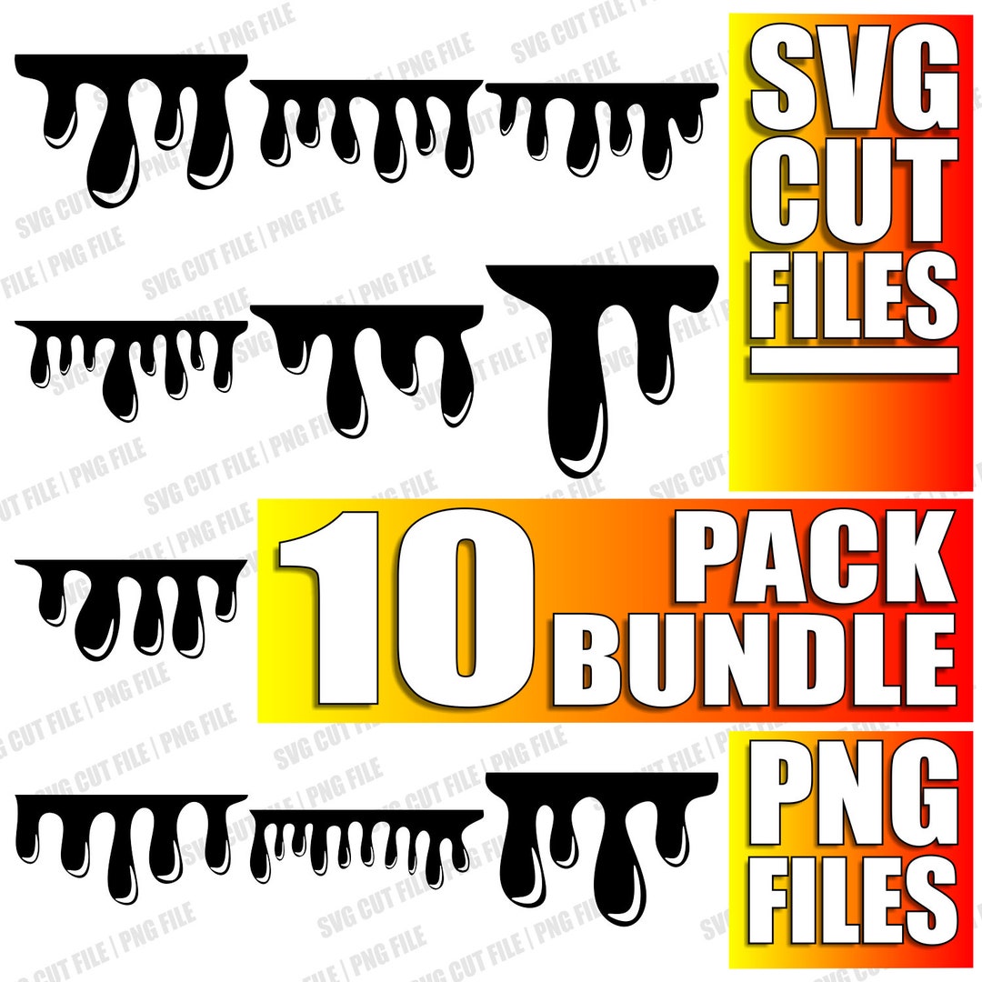 10x Dripping Borders SVG Bundle, Paint Drip Svg, Dripping Vector Images ...