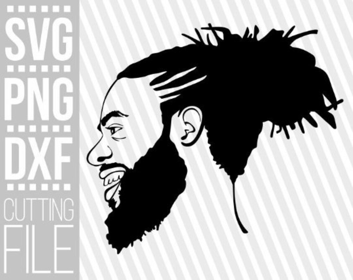Black Man With Dreadlocks Svg Afro Man Svg Beard Svg Afro Etsy