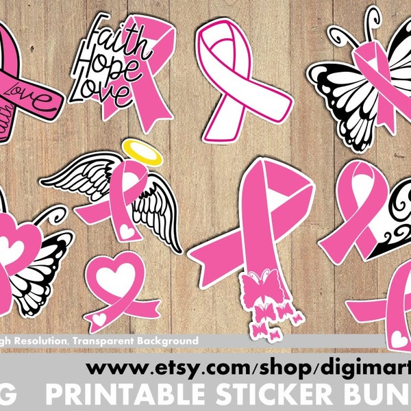 Breast Cancer Awareness Stickers - Etsy