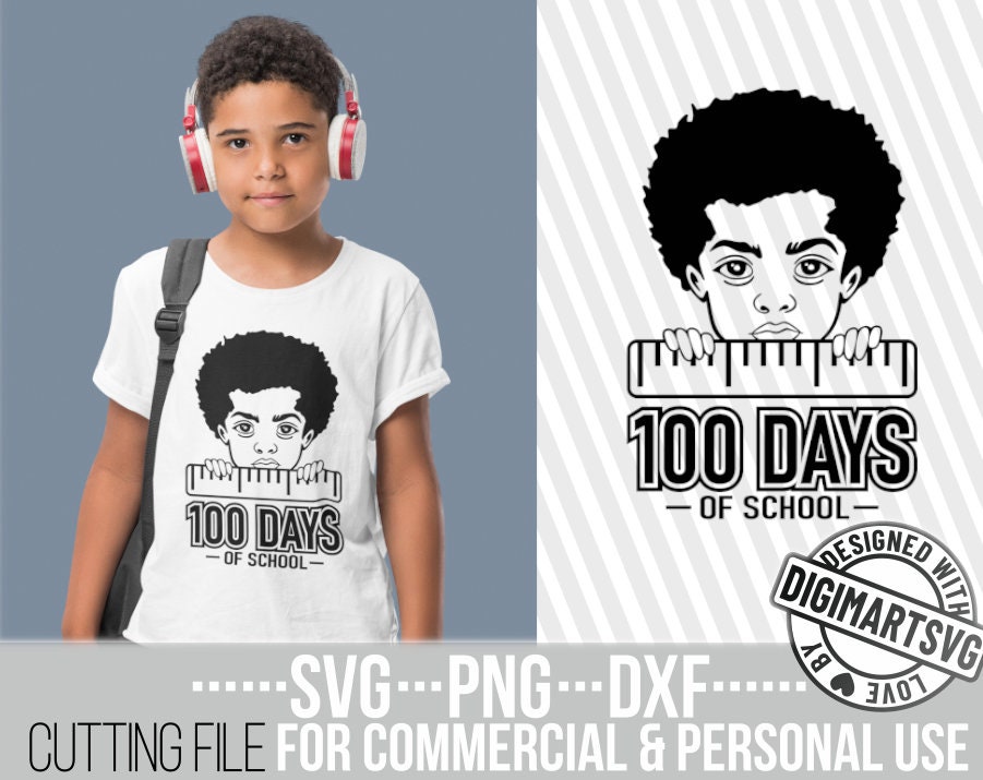 Afro Boy Svg Peek A Boo Svg 100 Days of School Svg Back to - Etsy