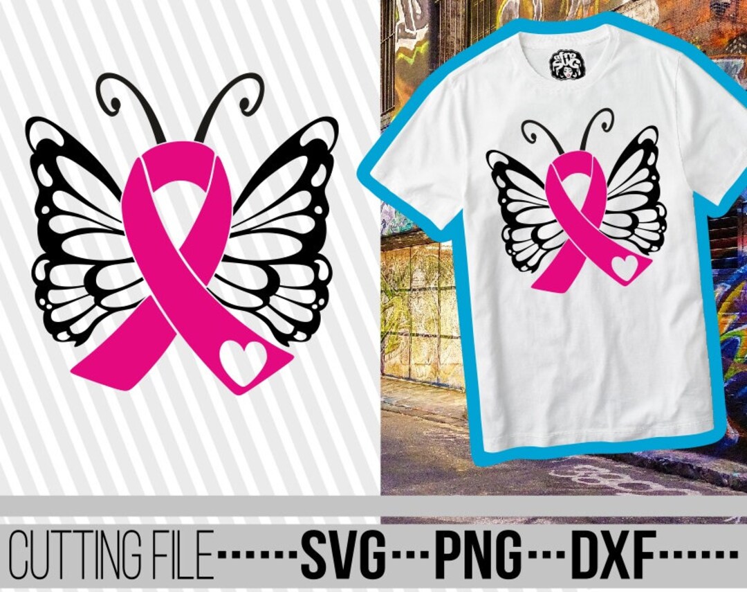 Butterfly Svg, Wings Svg, Breast Cancer, Pink Ribbon Svg, Awareness ...