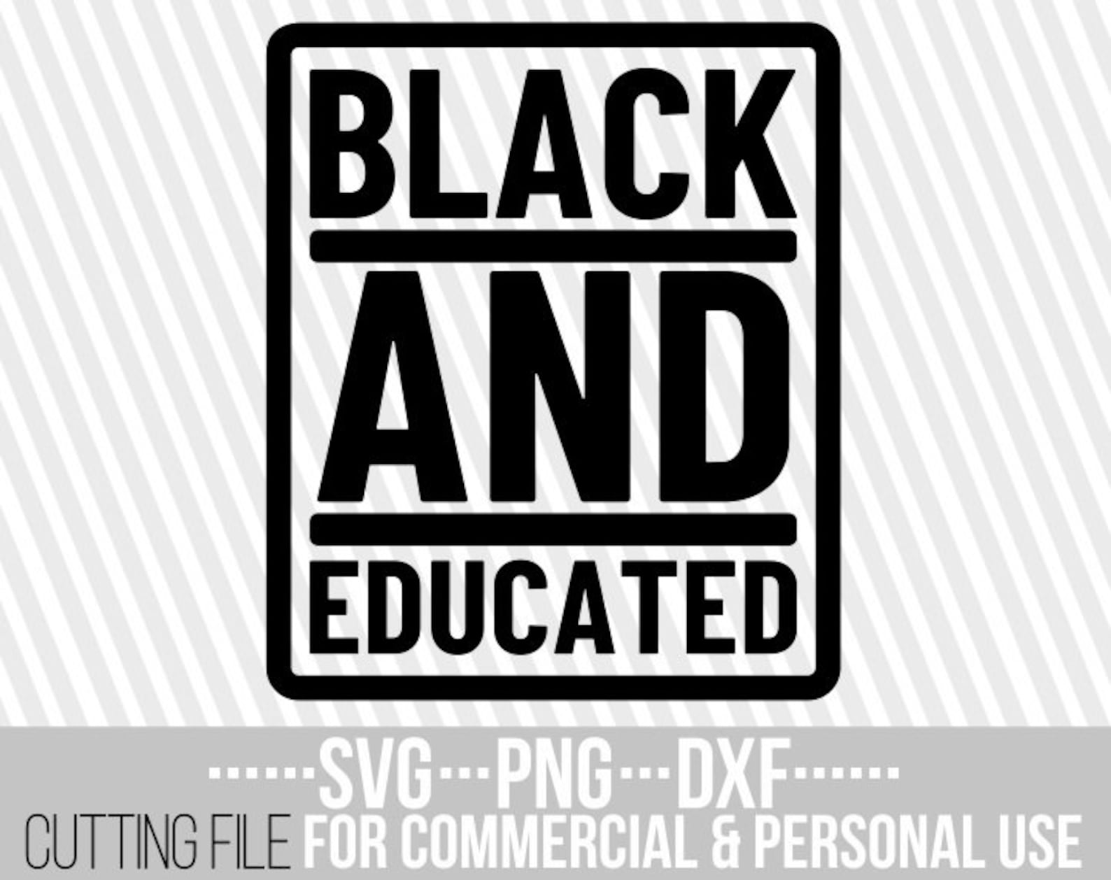Black and Educated Svg BAE Afro Woman Svg Words Black - Etsy