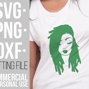 Black Girl With Dreadlocks Svg, Natural Hair , Melanin Svg, Black Woman ...