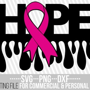 Hope Svg Breast Cancerpink Ribbon Svg Cancer Survivor Svg - Etsy