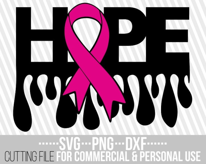 Hope Svg Breast Cancerpink Ribbon Svg Cancer Survivor Svg - Etsy