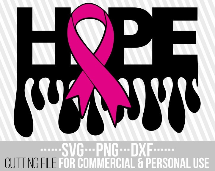 Hope Svg Breast Cancerpink Ribbon Svg Cancer Survivor Svg | Etsy