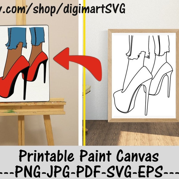 Painted High Heels - Etsy
