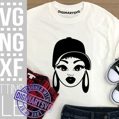 Beauty Black Girl With Cap Svg Earrings Svg Melanin Afro - Etsy