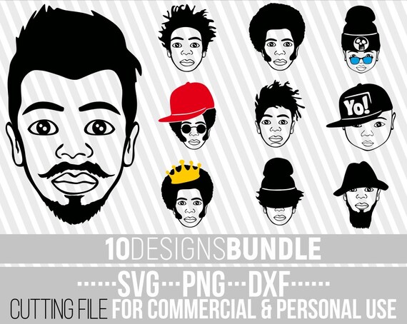 10x Black Man Bundle Svg Afro Svg Black King Svg Black - Etsy
