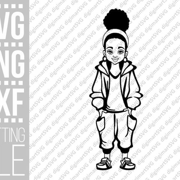 Black Women Full Body Silhouette Svg - Etsy