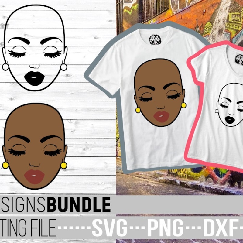 Bald Afro Women - Etsy UK