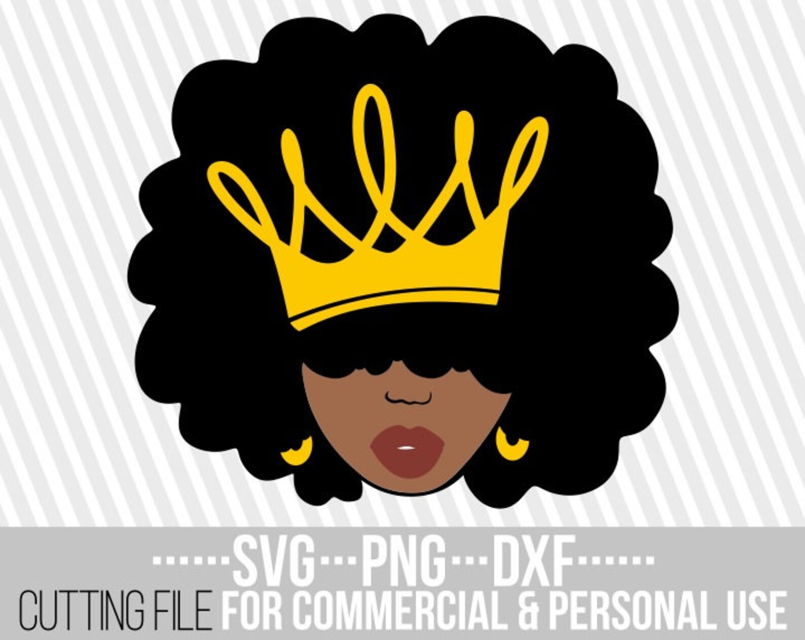 Black Queen Svg, Melanin, Red Lips, Natural Hair Dxf, Afro Woman Vector ...