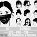 10x Asian Woman Bundle Svg, Chinese Svg, Japan, Thai Girl Svg, Melanin ...