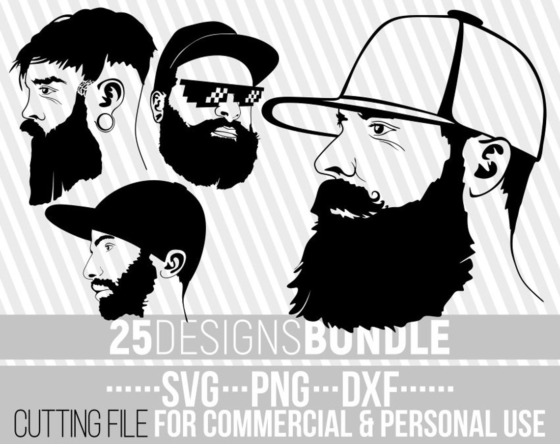 25x Beard Man Bundle Svg Beard Svg Father's Day Svg - Etsy