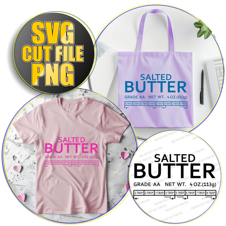 Salted Butter SVG File, Trendy Vintage Retro Funny Sarcastic SVG ...