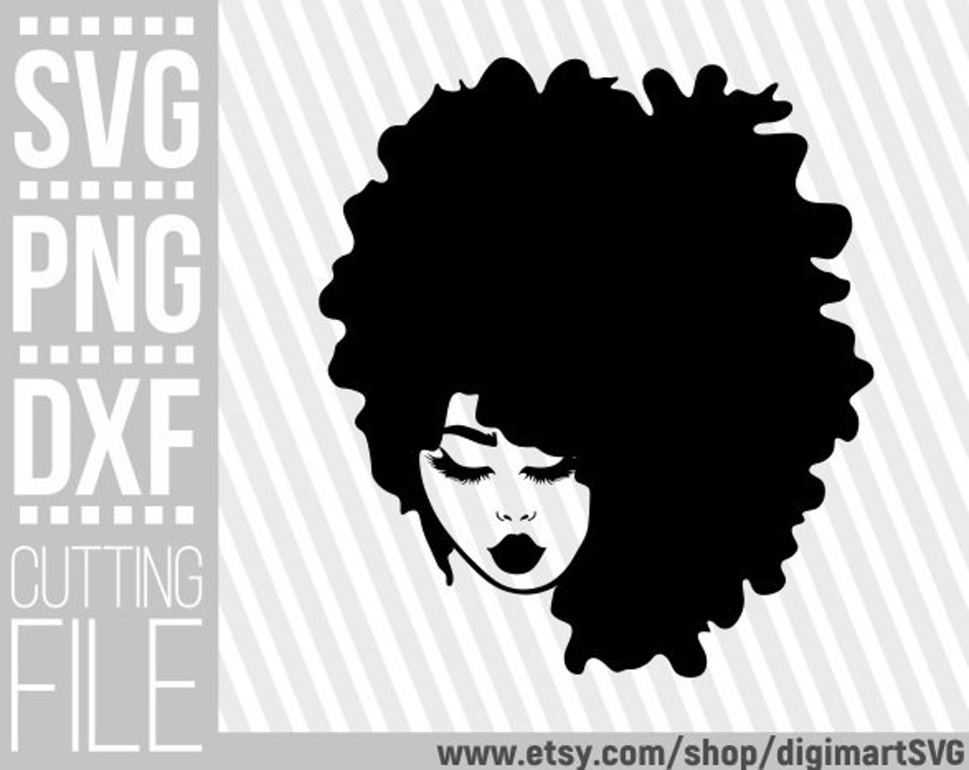 Black Woman Svg, Afro Svg, Curly Hair Svg, Melanin Svg, Locks Svg ...
