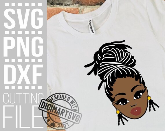 Woman With Dreadlocks Svg Afro Girl Svg Black History Month - Etsy