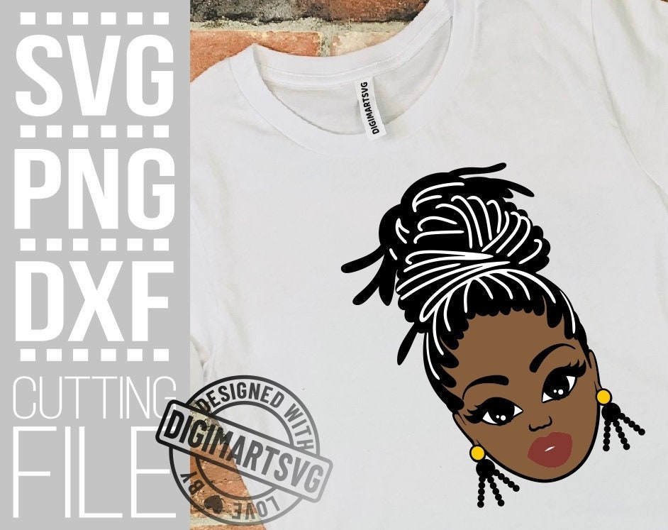Woman With Dreadlocks Svg, Afro Girl Svg, Black History Month, Ethnic ...