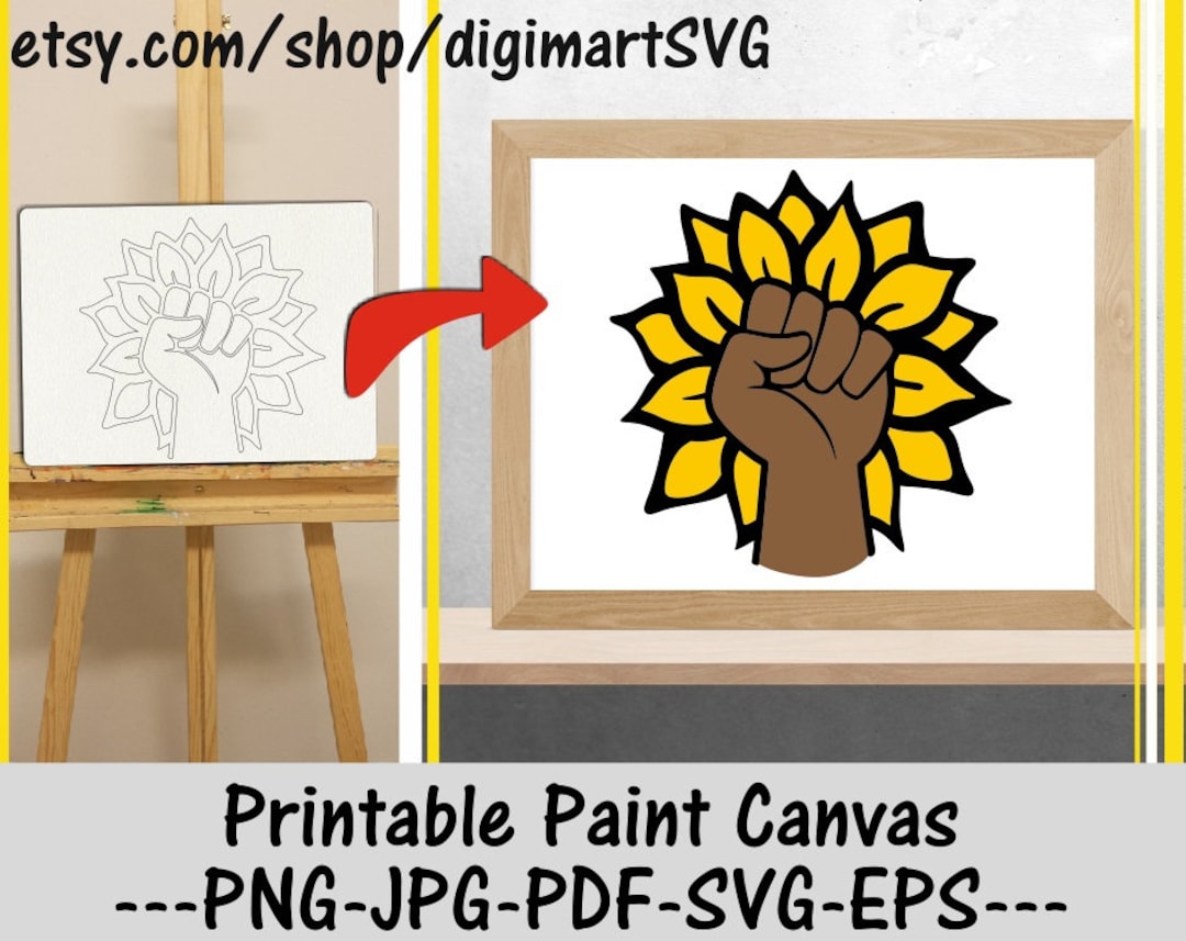 Fist Printable Coloring Pages, Sunflower Png, Paint With A Twist, Power ...