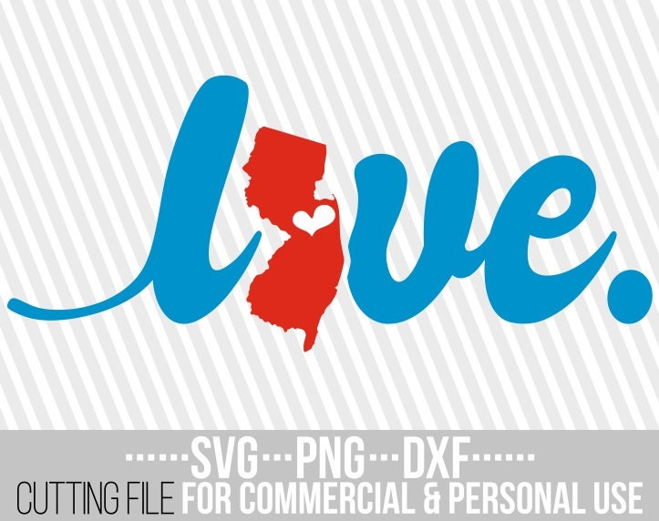 Love New Jersey Svg America Vector My Roots Svg New Jersey - Etsy