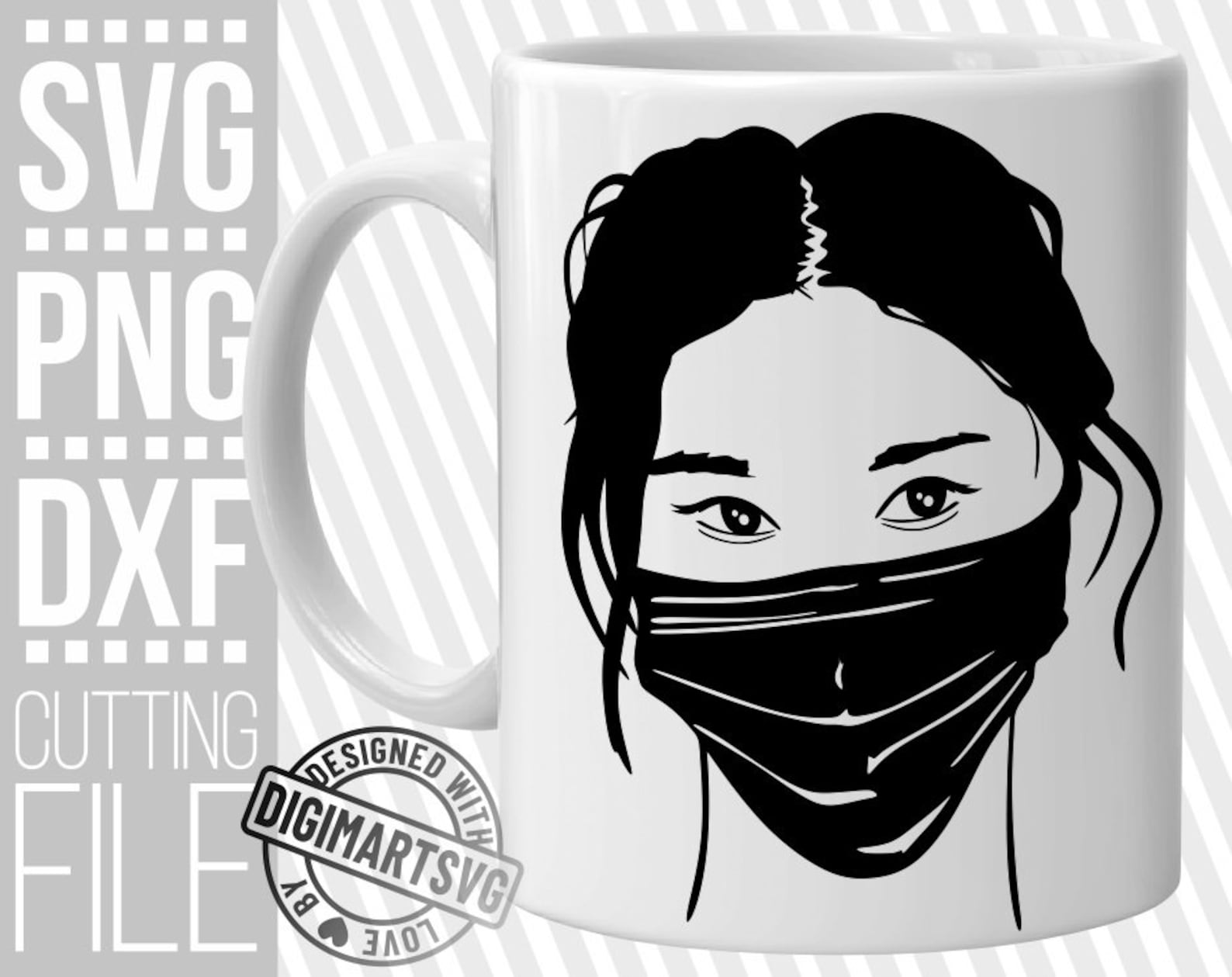 10x Asian Woman Bundle Svg, Chinese Svg, Japan, Thai Girl Svg, Melanin ...