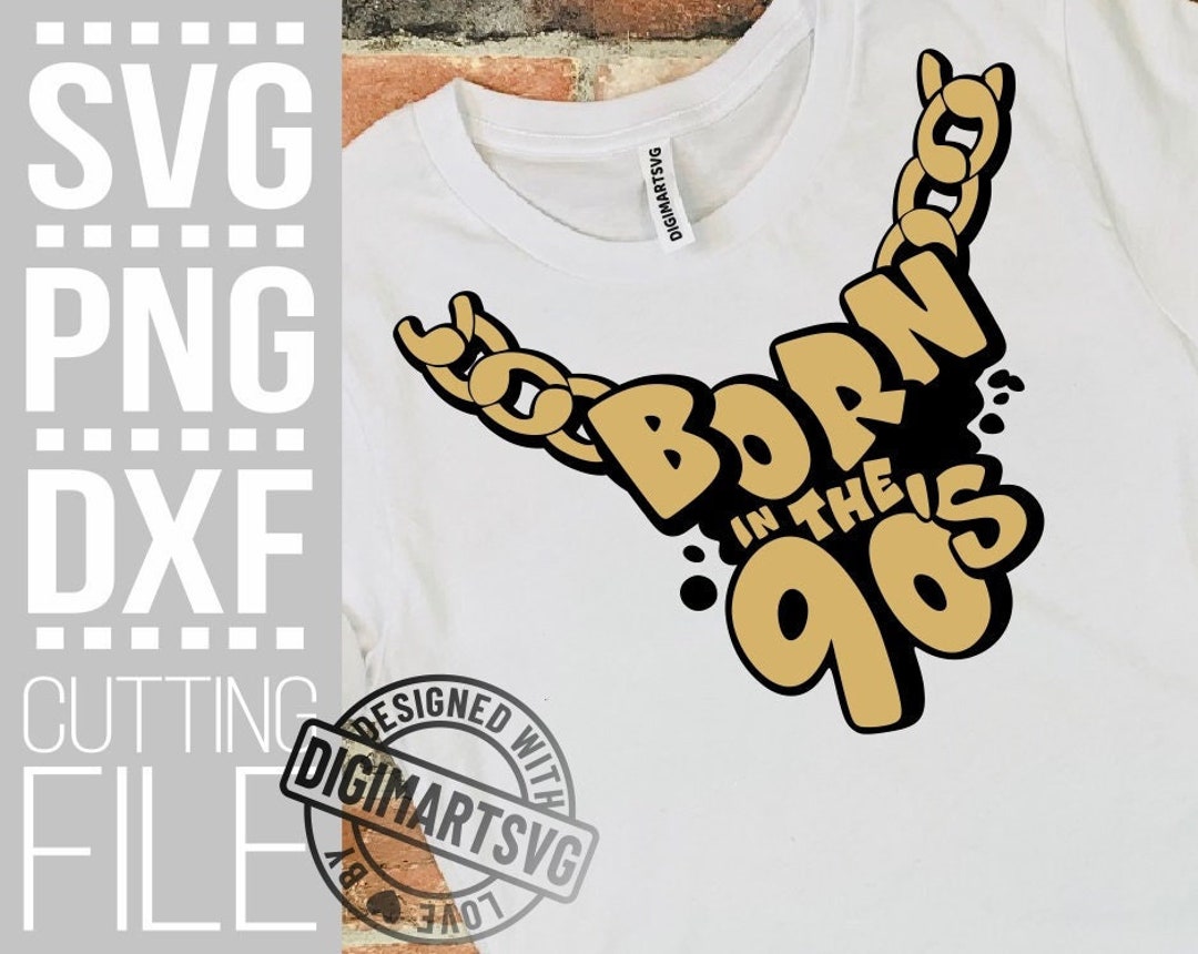 Born in the 90's Svg, 1990 Svg, Chain Svg, Birthday Svg, Afro Svg ...