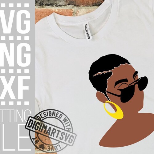 Beauty Black Woman Svg Short Hair Svg Afro Girl Layered - Etsy