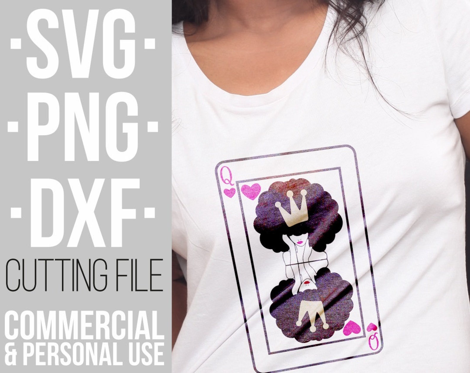 Queen Crown Card Svg Afro Girl SVG Crown Svg Black Woman | Etsy