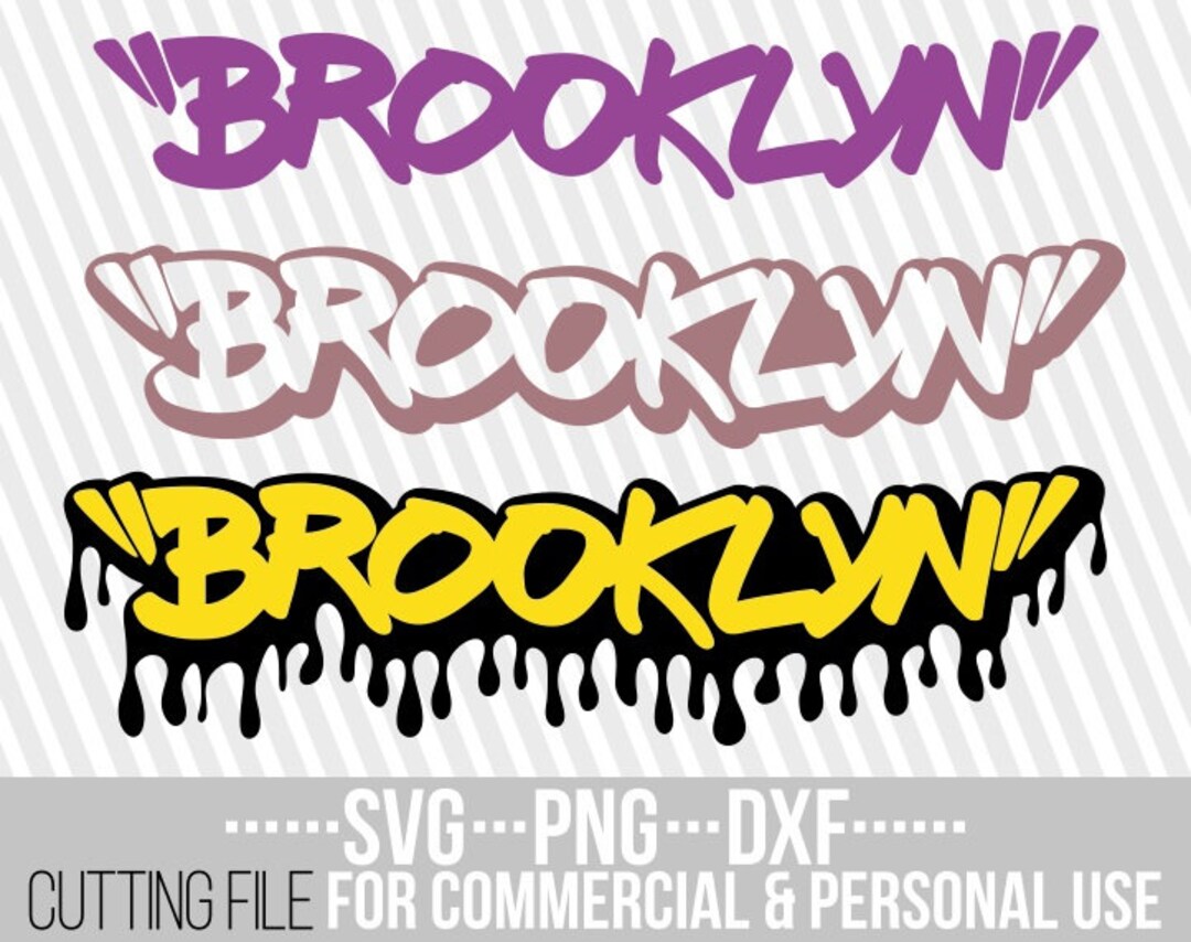 3x Brooklyn Graffiti Bundle Svg, Home Svg, New York, State Svg, NY ...
