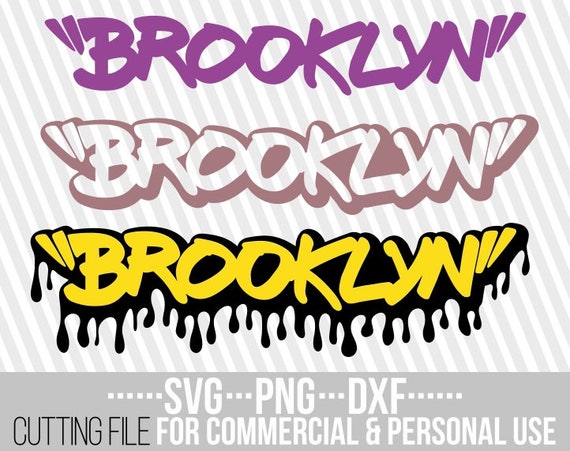 3x Brooklyn Graffiti Bundle Svg Home Svg New York State | Etsy
