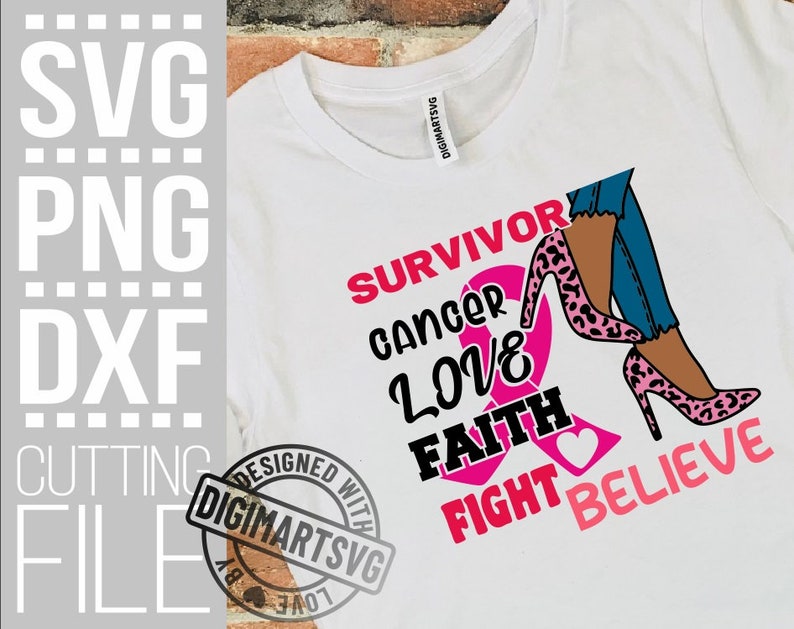 Survivor Svg Cancer Ribbon Svg Awareness Ribbon Pink Ribbon - Etsy