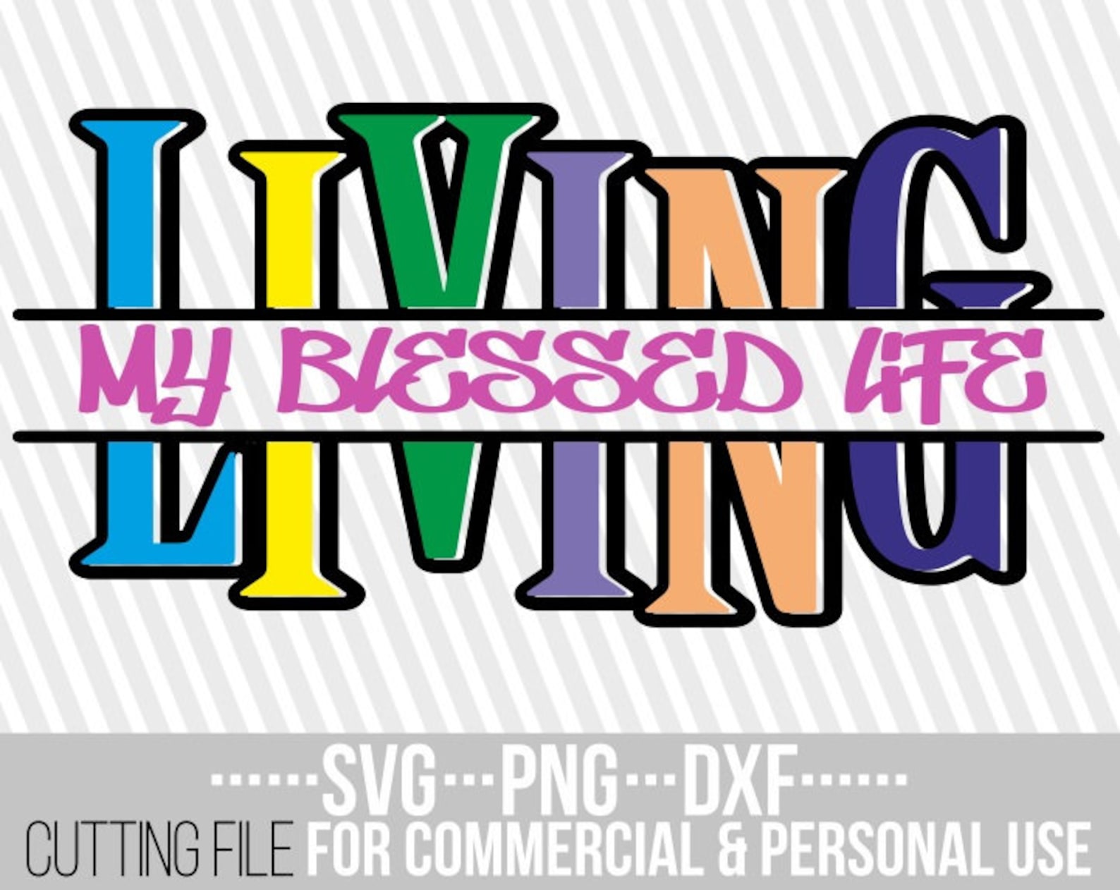 Living My Blessed Life Svg Afro Girl SVG Graffiti Black | Etsy