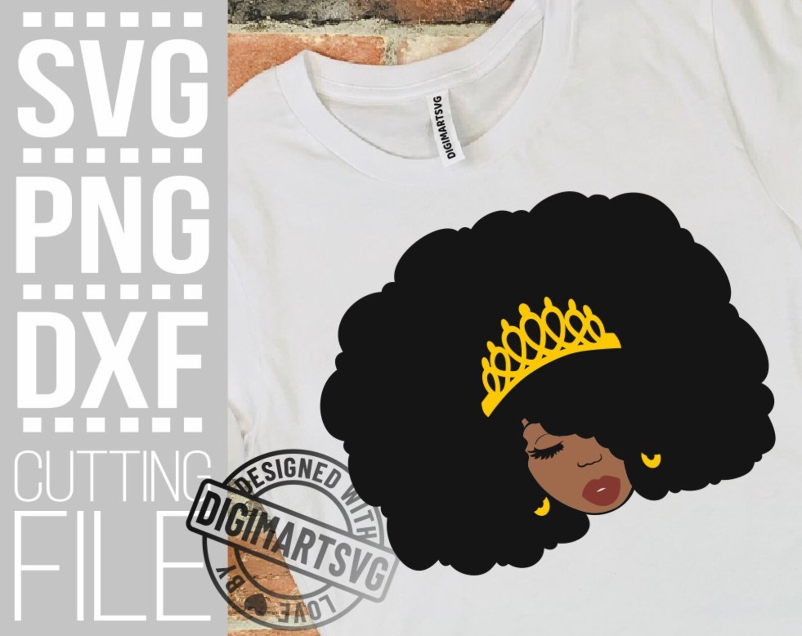 Black Woman With Crown Svg Afro Queen Svg Melanin Afro | Etsy