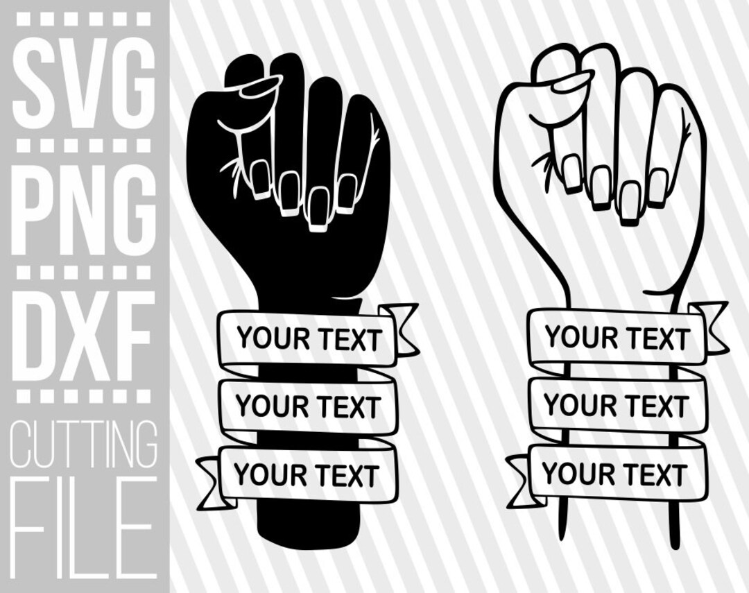 Fist With Your Text Svg, Hand Svg, Power Svg, Bump Svg, Melanin Svg ...