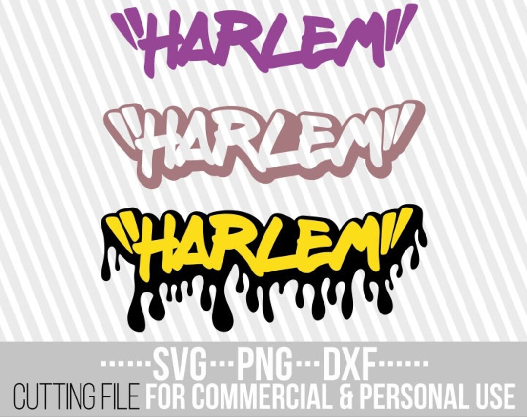 3x Harlem Graffiti Bundle Svg, Home Svg, New York, State Svg, NY State ...
