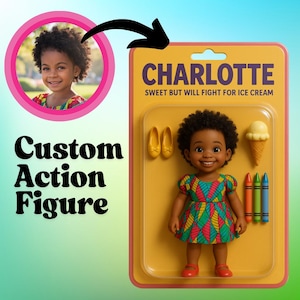 Custom Action Figure Design, Personalized Toy Figure, Gift for Her ...