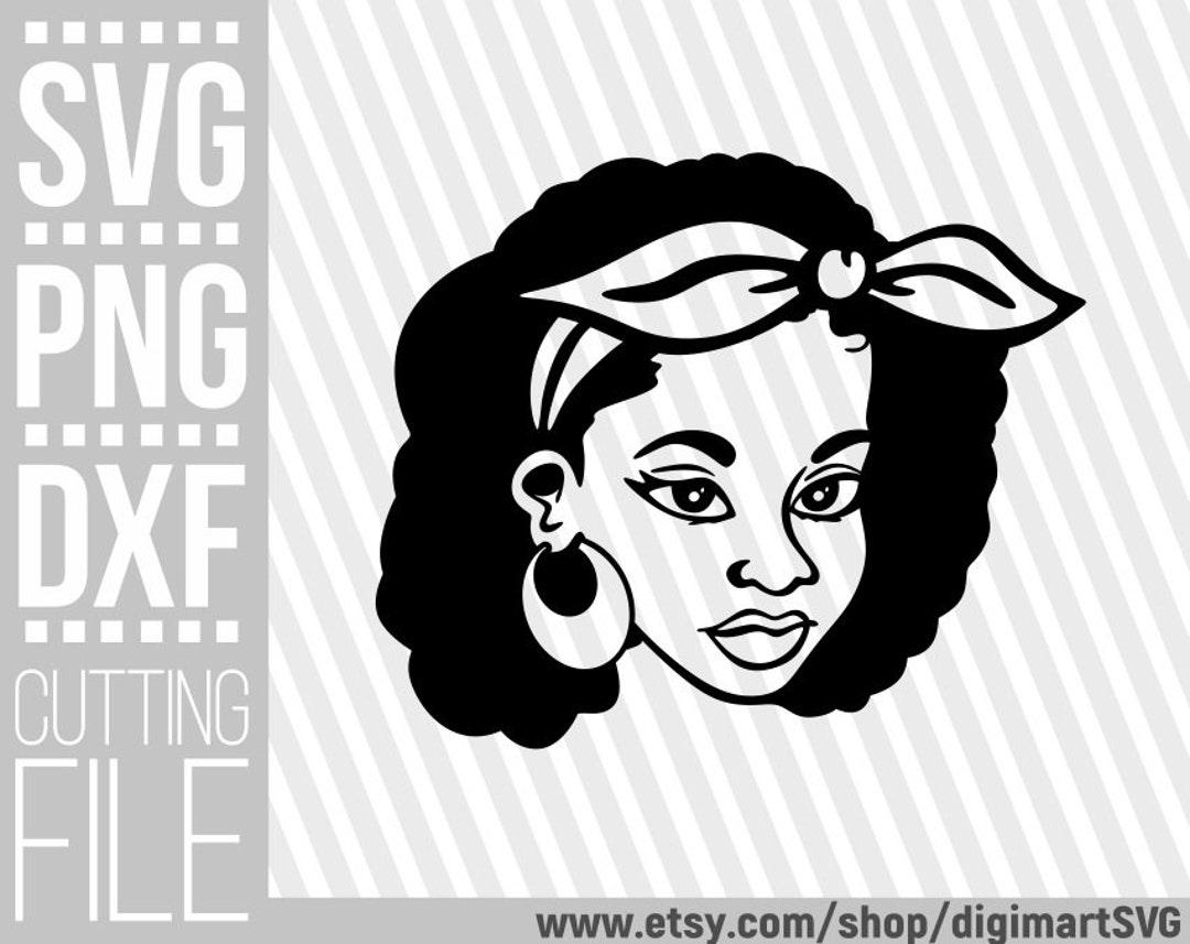 Black Mom Svg Bandana Svg Afro Hair Svg African American Etsy