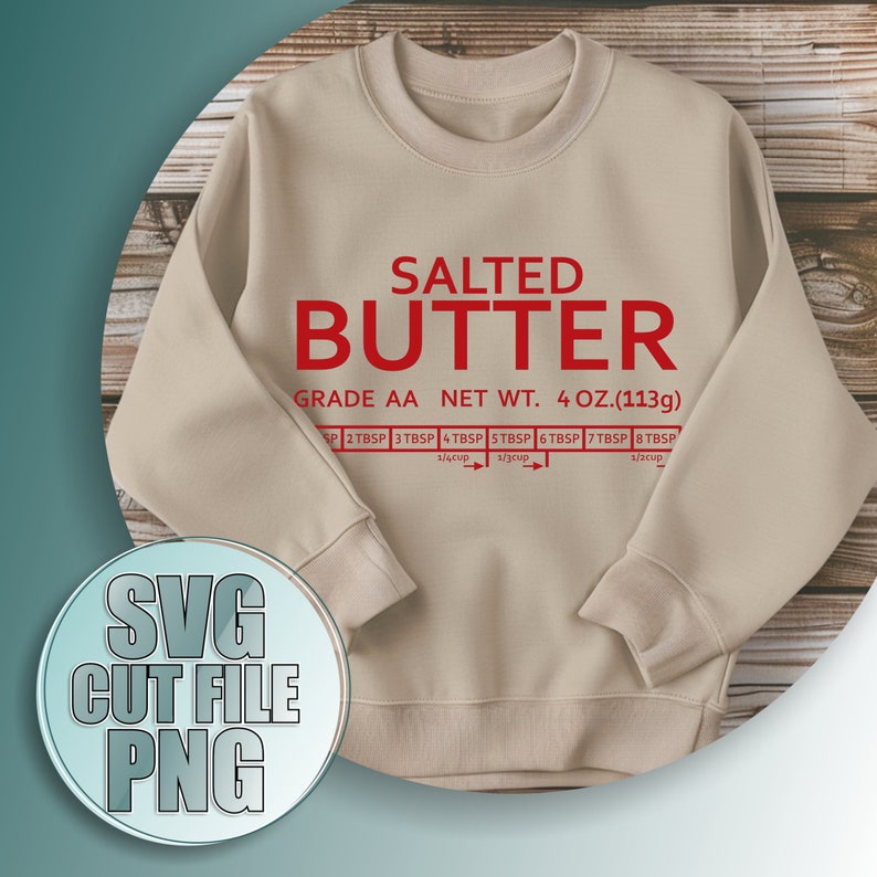 Salted Butter SVG File, Trendy Vintage Retro Funny Sarcastic SVG ...