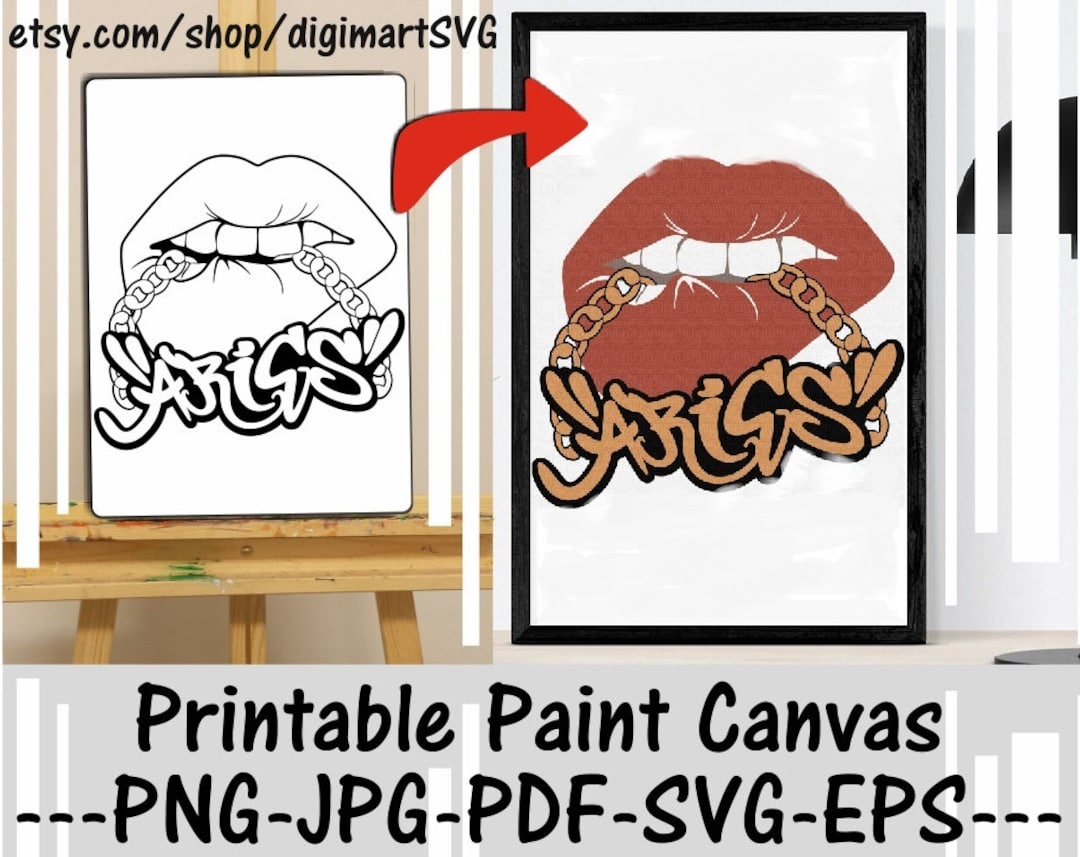 Aries Printable Paint Canvas, Coloring Pages, Paint With A Twist, Paint ...