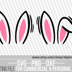 Bunny Ears Svg, Easter Svg, Easter Bunny Svg, Rabbit, Happy Easter Svg ...